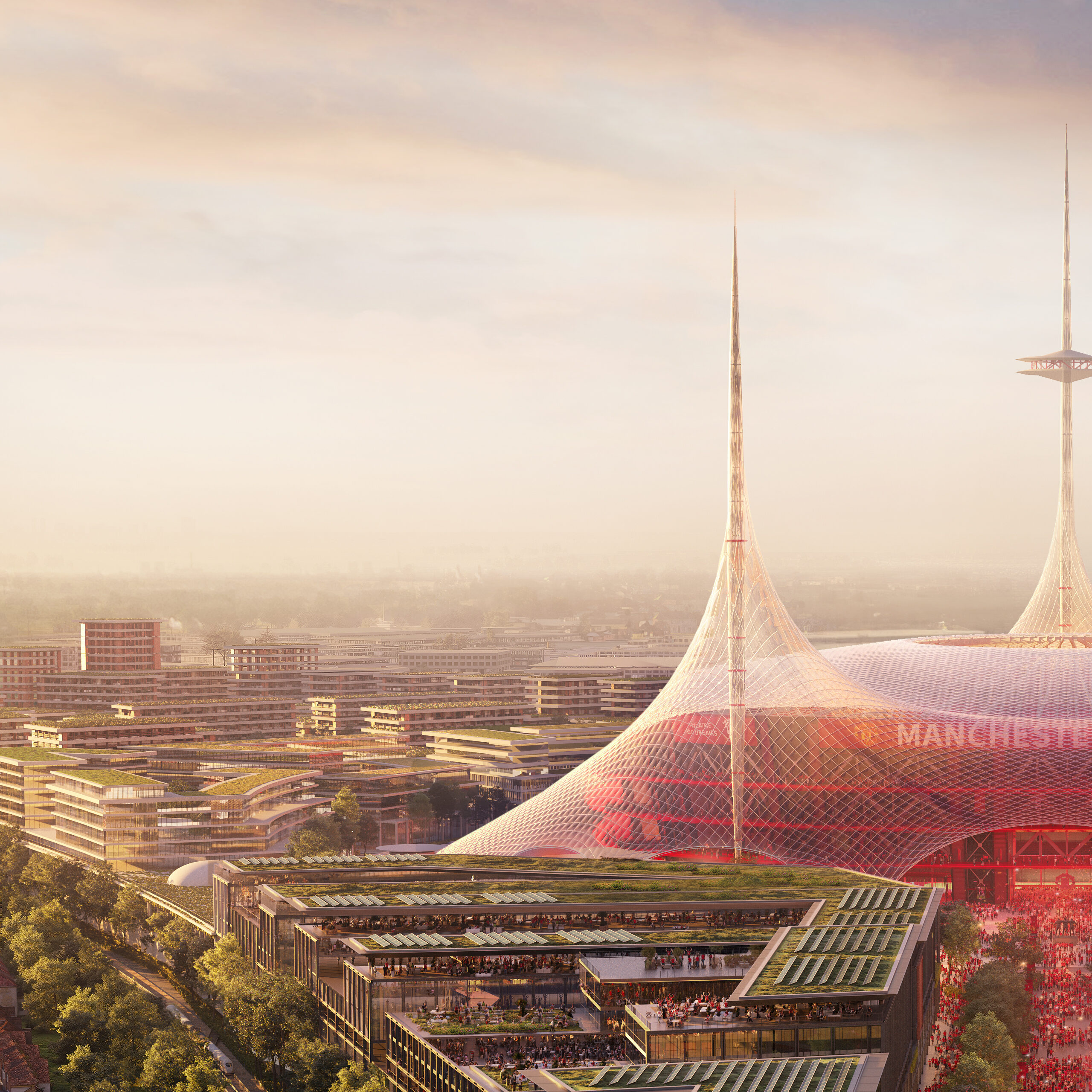 Steel raises the roof for Manchester United Football Club's new stadium ...