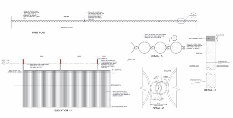 Steel Pile Retaining Wall using Tubular Hollow Sections ...
